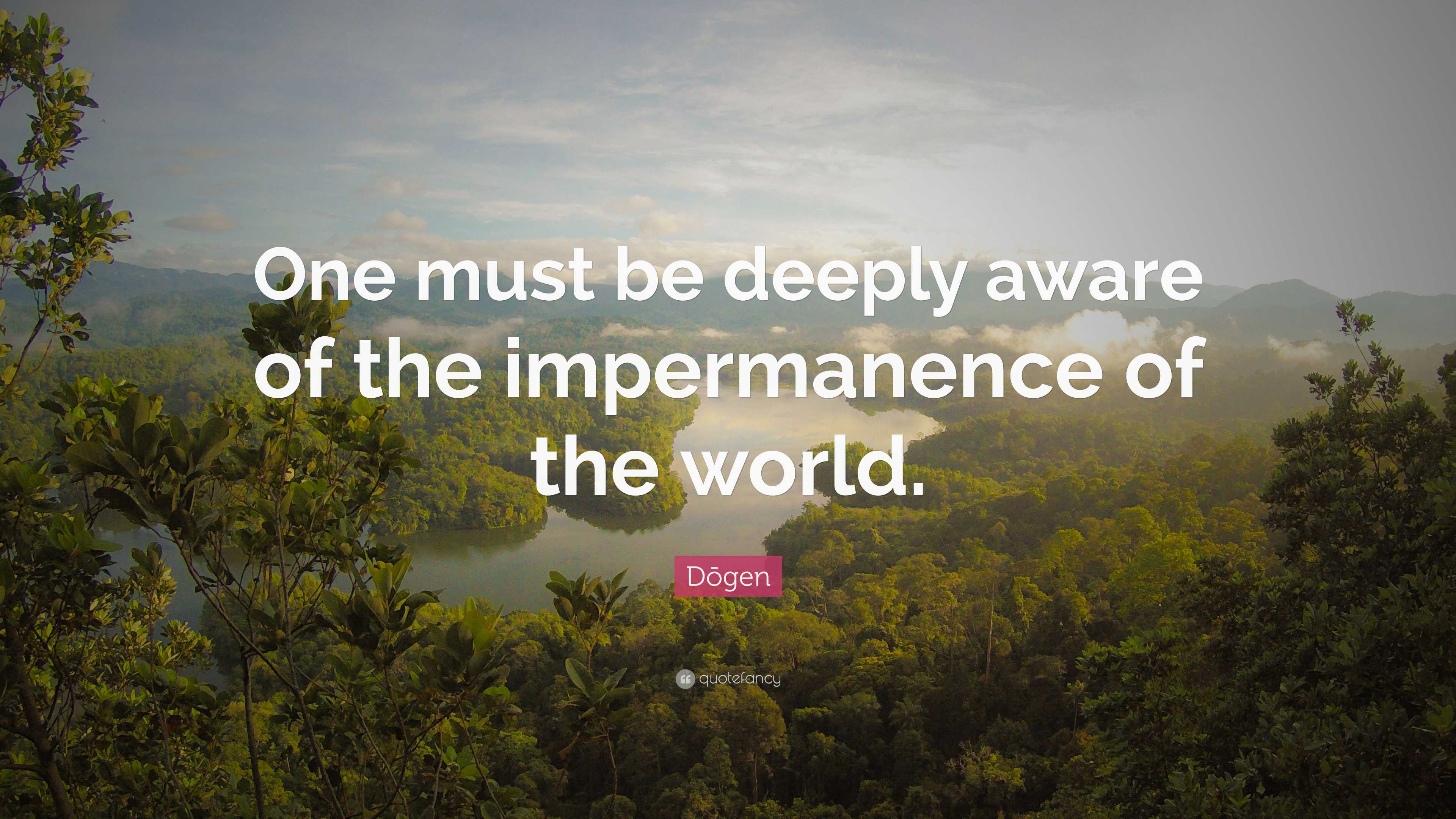 Dōgen Quote: “One must be deeply aware of the impermanence of the world.”
