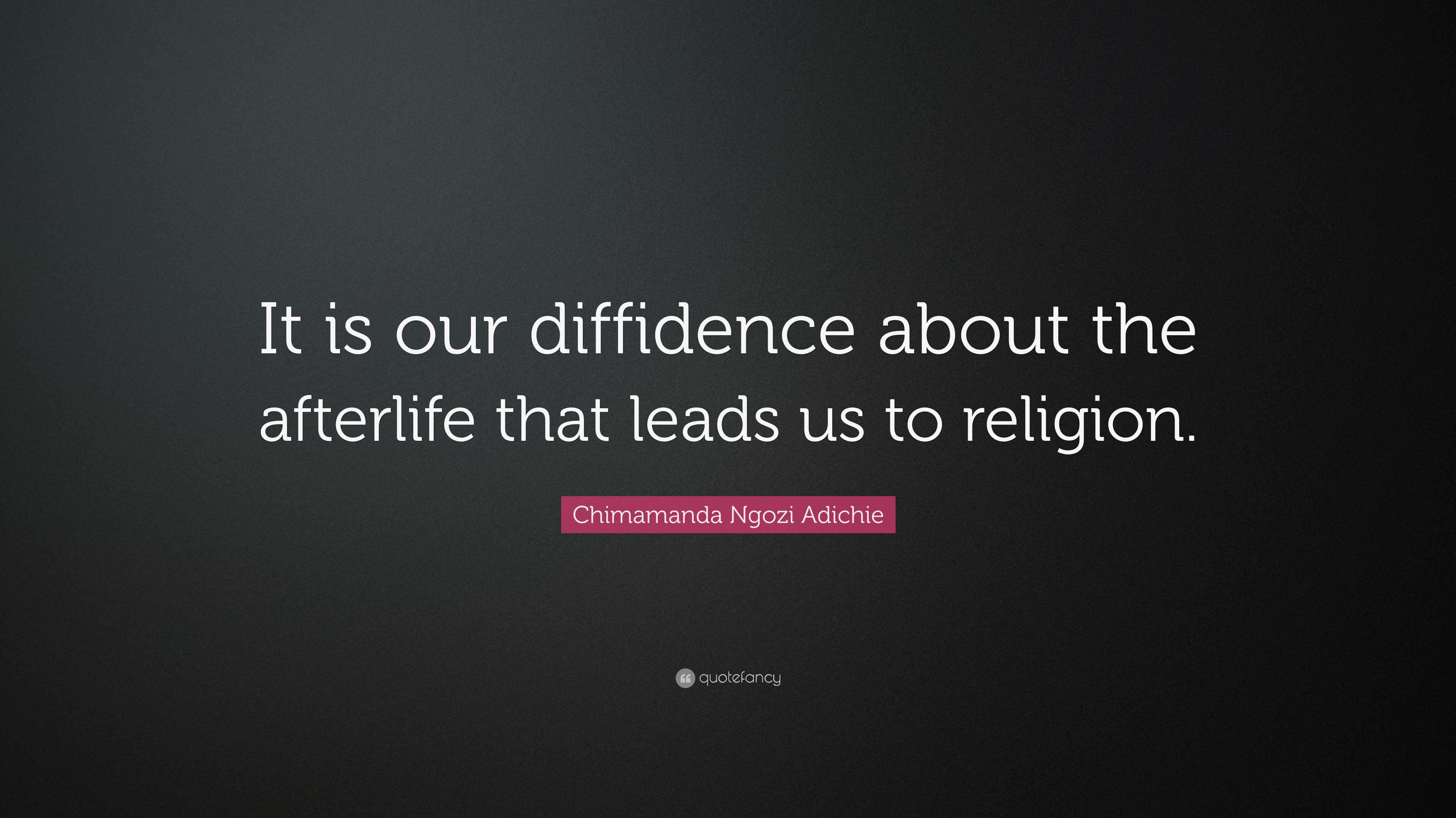 Chimamanda Ngozi Adichie Quote: “It is our diffidence about the ...