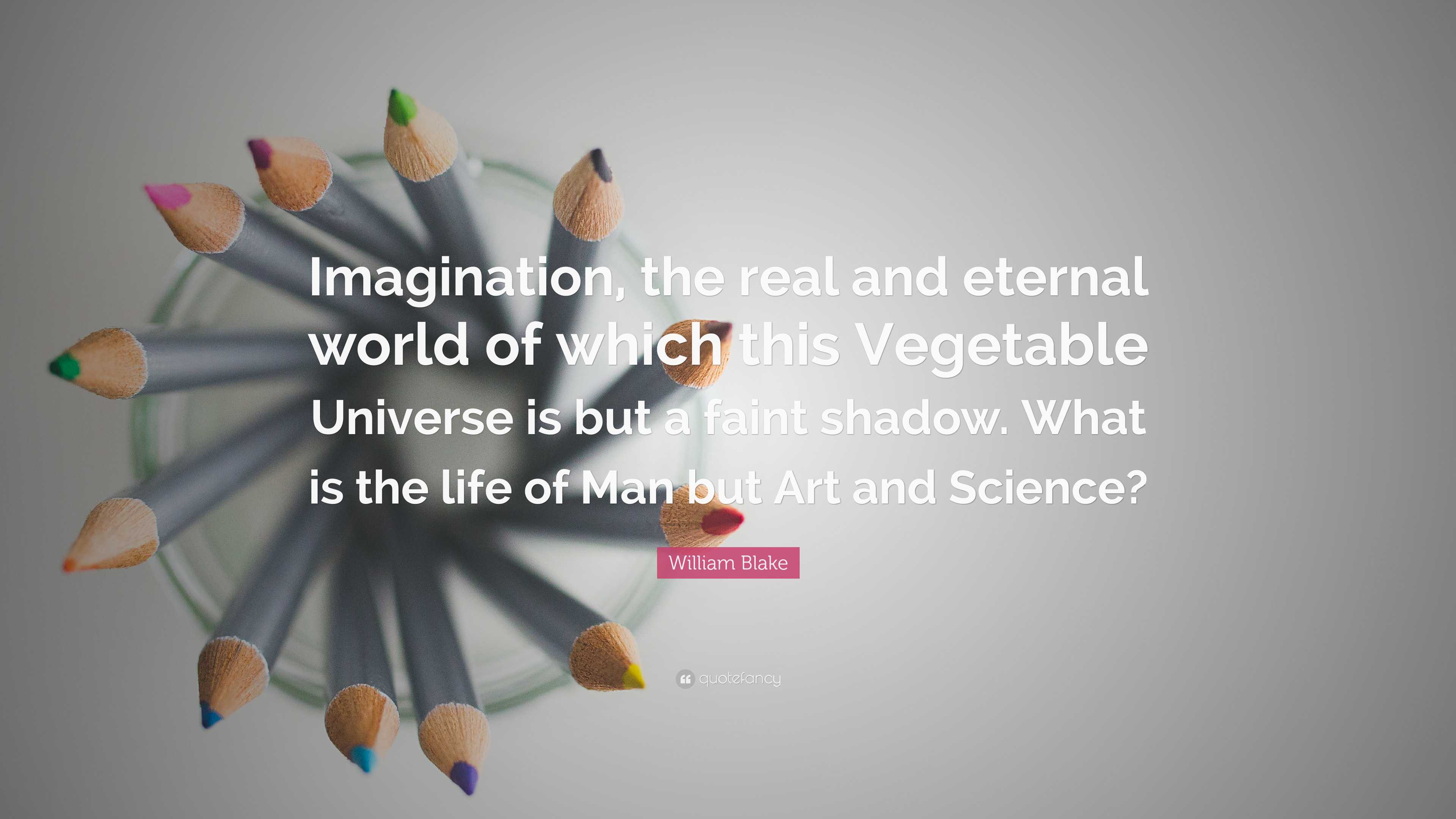 William Blake Quote: “Imagination, the real and eternal world of which ...