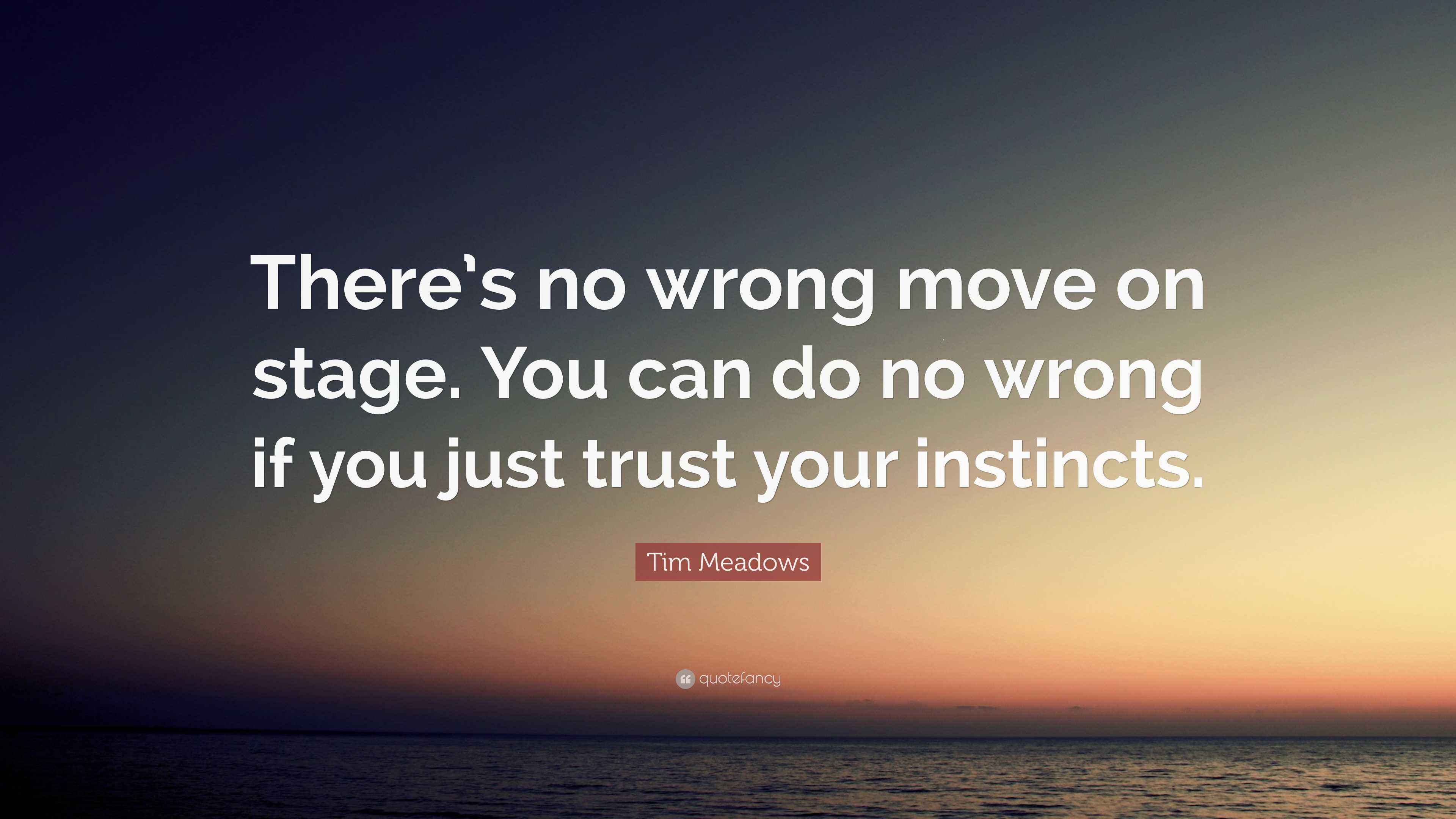 Tim Meadows Quote: “There’s no wrong move on stage. You can do no wrong ...