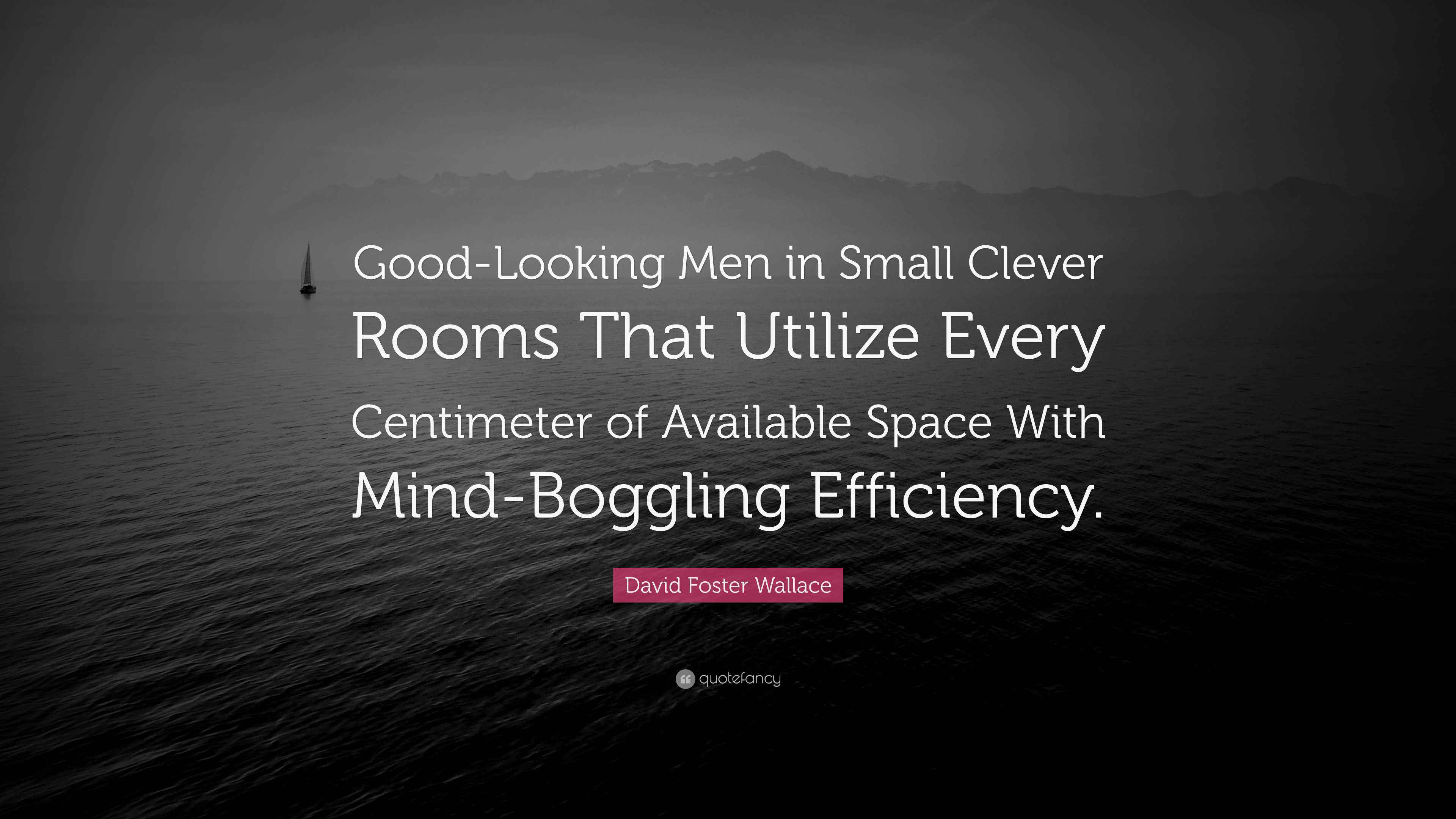 David Foster Wallace Quote: “Good-Looking Men in Small Clever Rooms ...