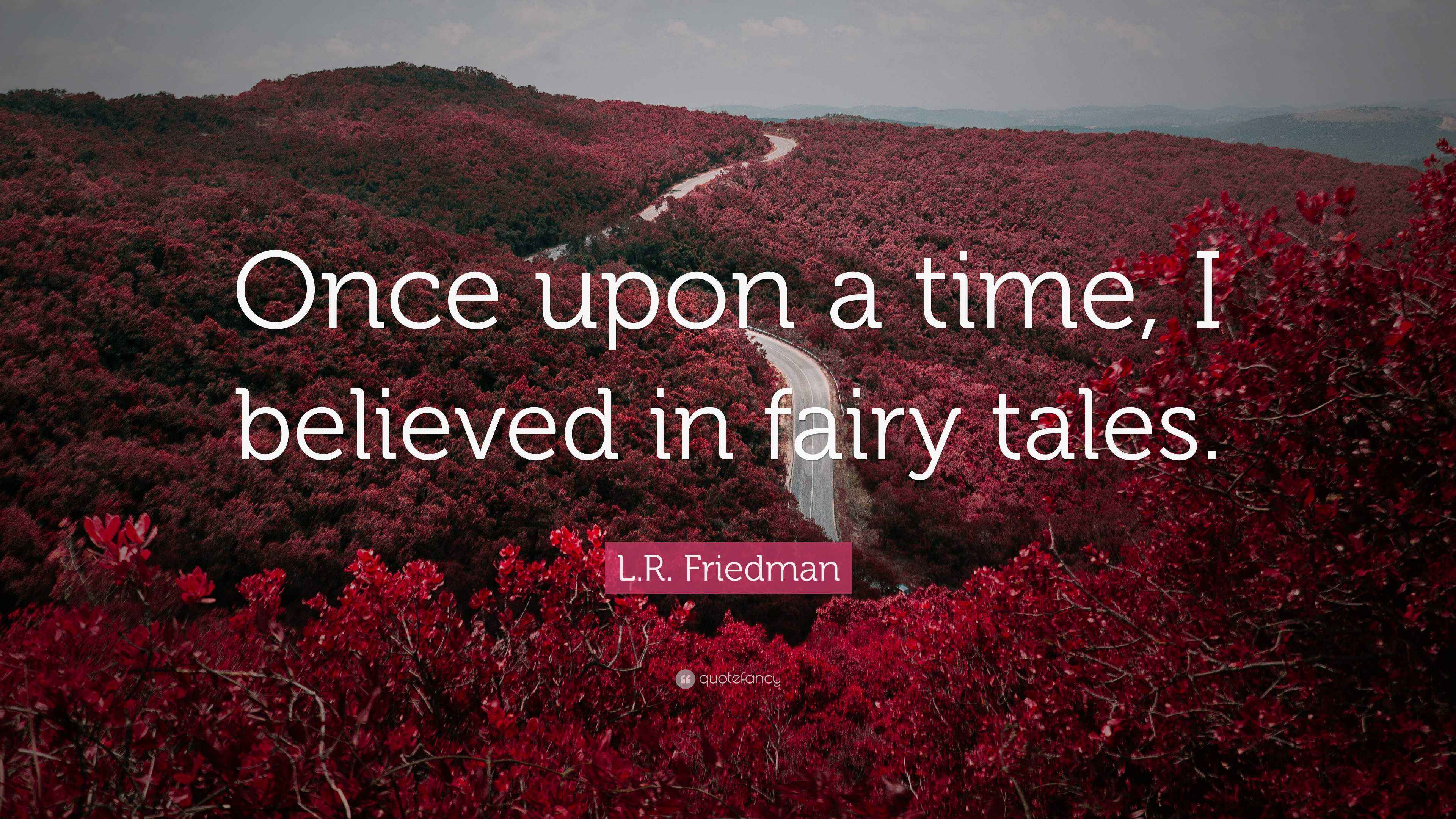 L.R. Friedman Quote: “Once upon a time, I believed in fairy tales.”
