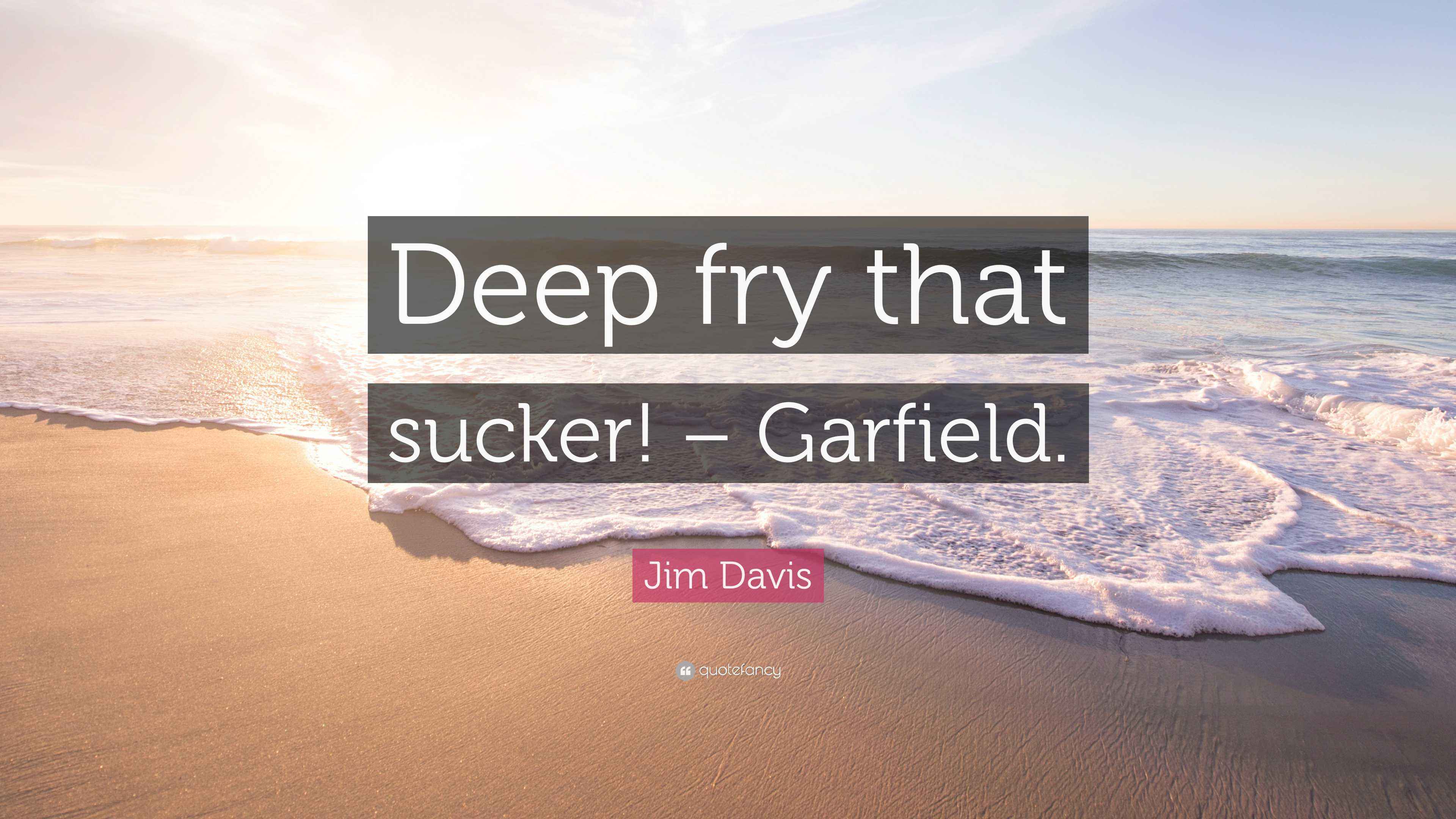 Jim Davis Quote: “Deep fry that sucker! – Garfield.”