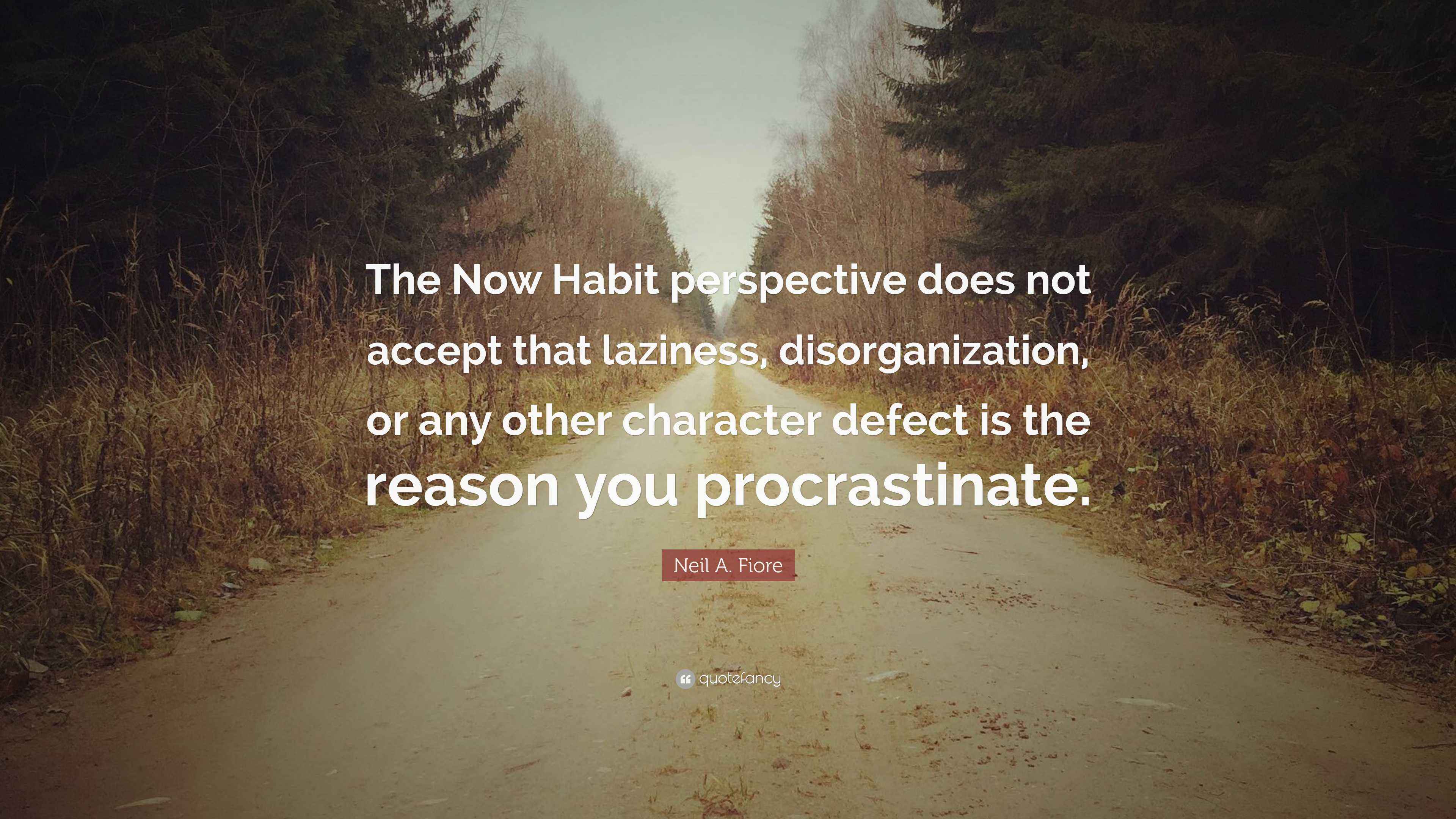 Neil A. Fiore Quote: “The Now Habit perspective does not accept that ...