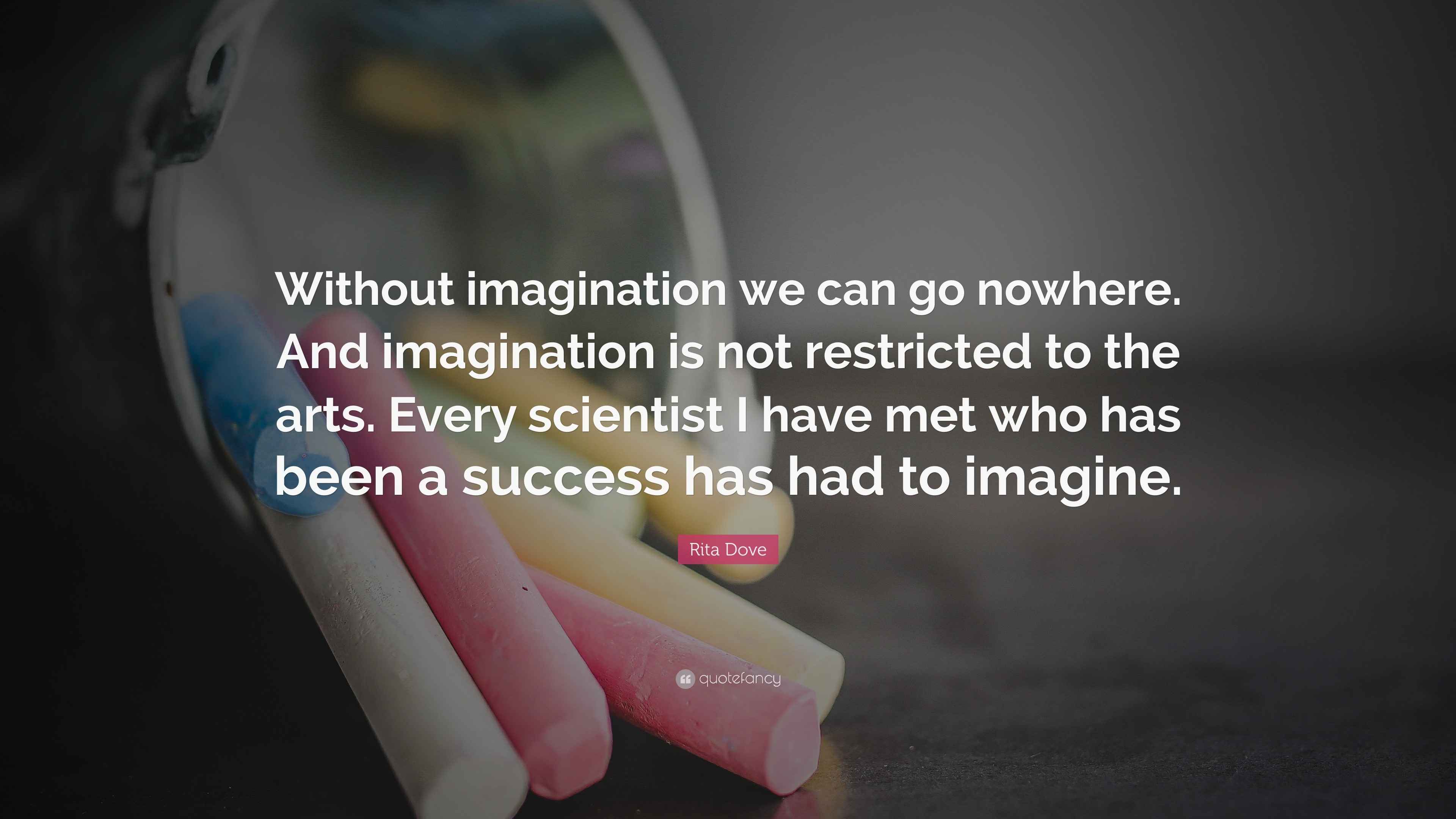 Rita Dove Quote: “Without imagination we can go nowhere. And ...