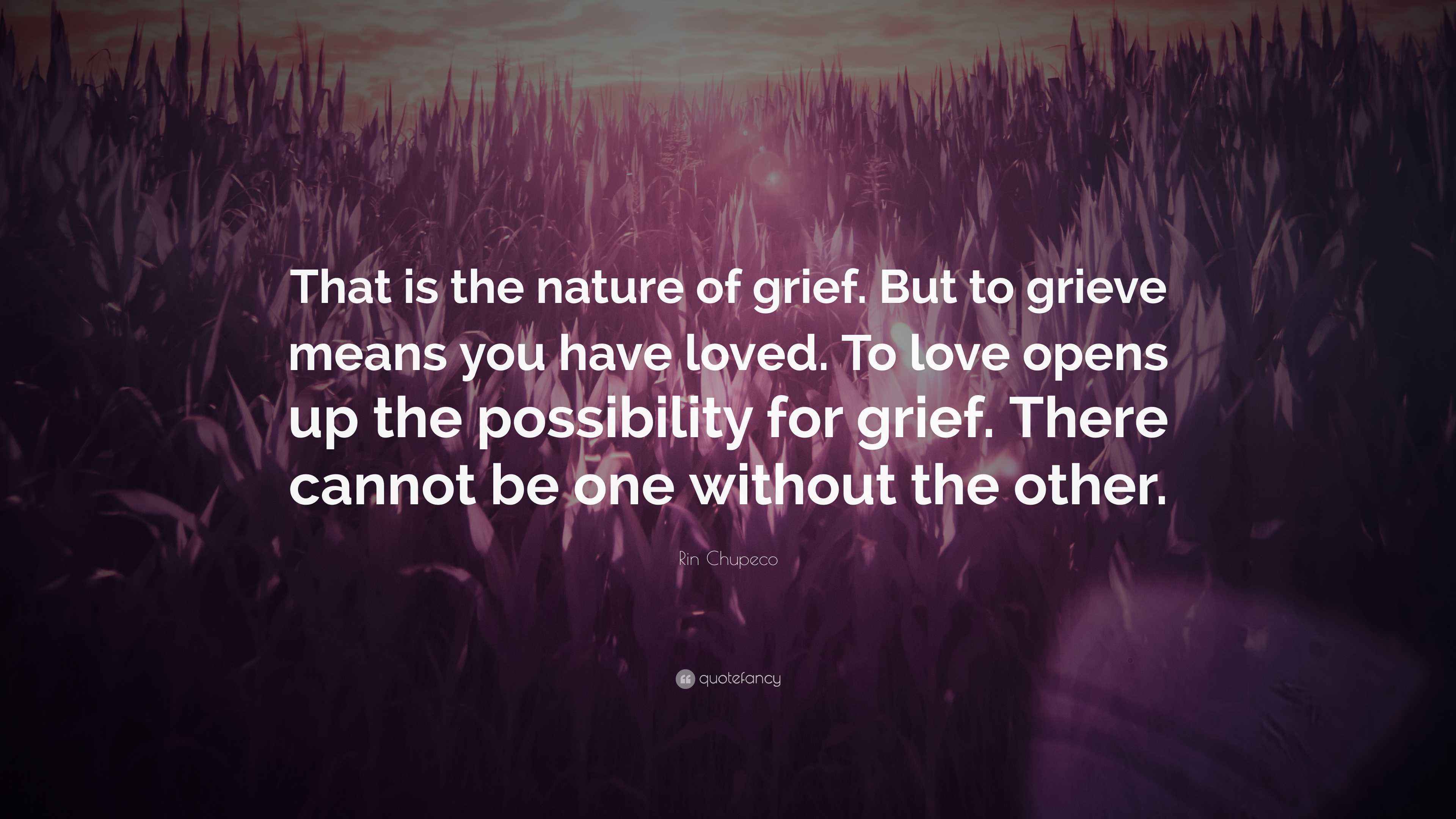 Rin Chupeco Quote: “That is the nature of grief. But to grieve means ...