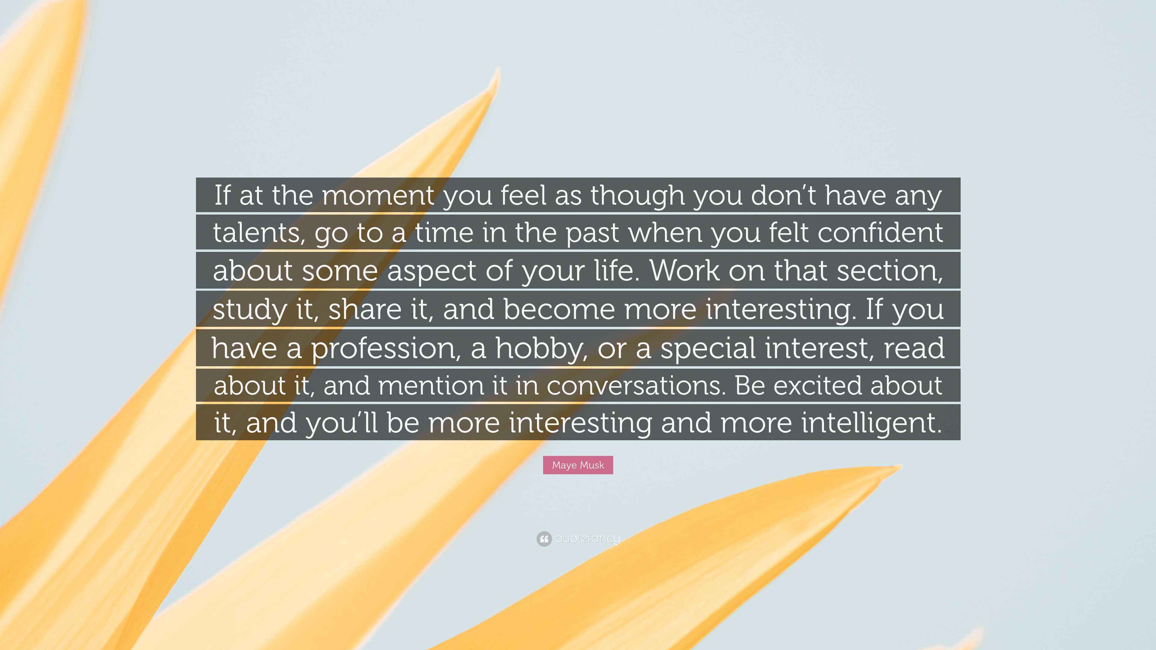Maye Musk Quote: “If at the moment you feel as though you don’t have ...