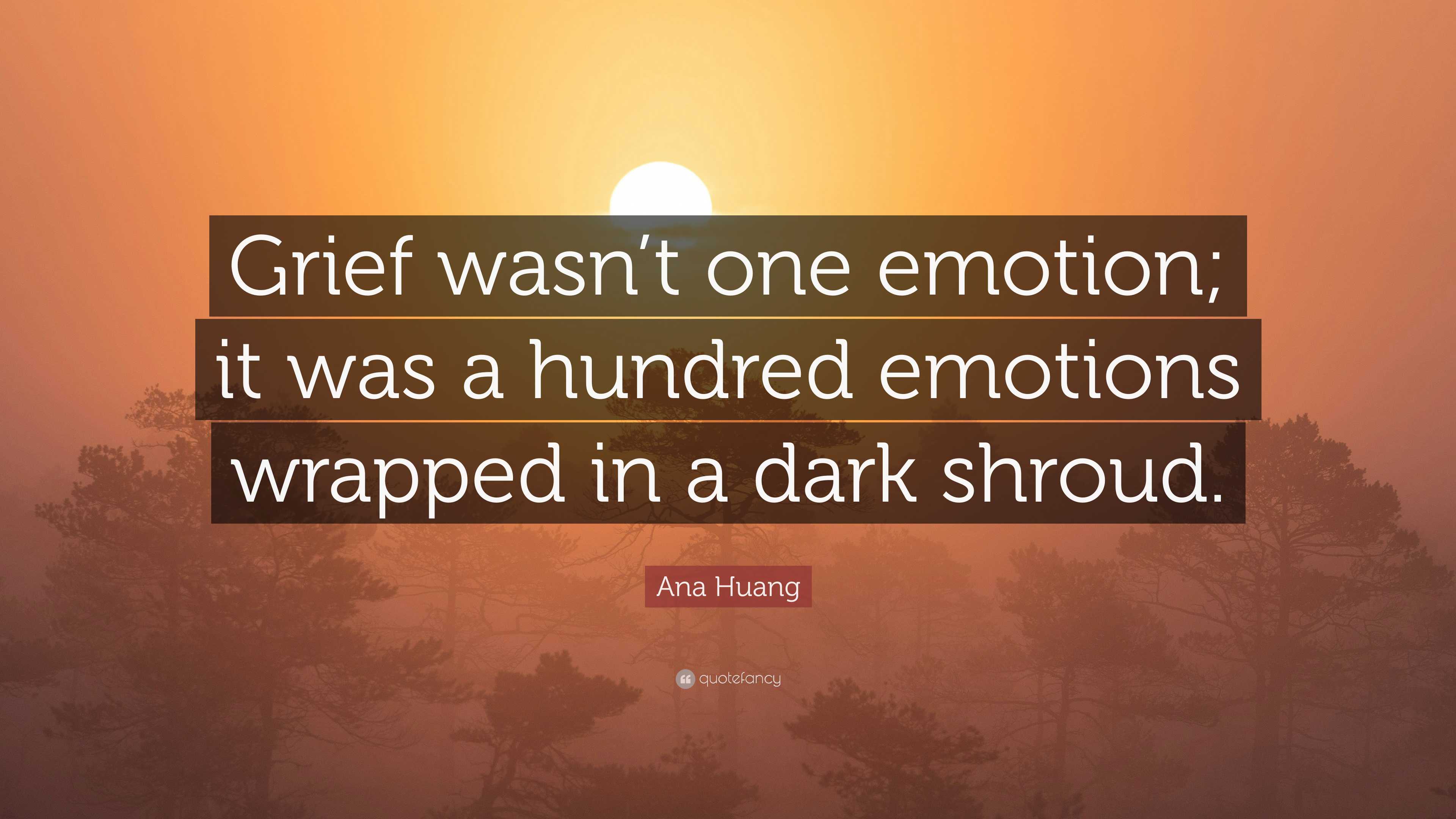 Ana Huang Quote: “Grief wasn’t one emotion; it was a hundred emotions ...