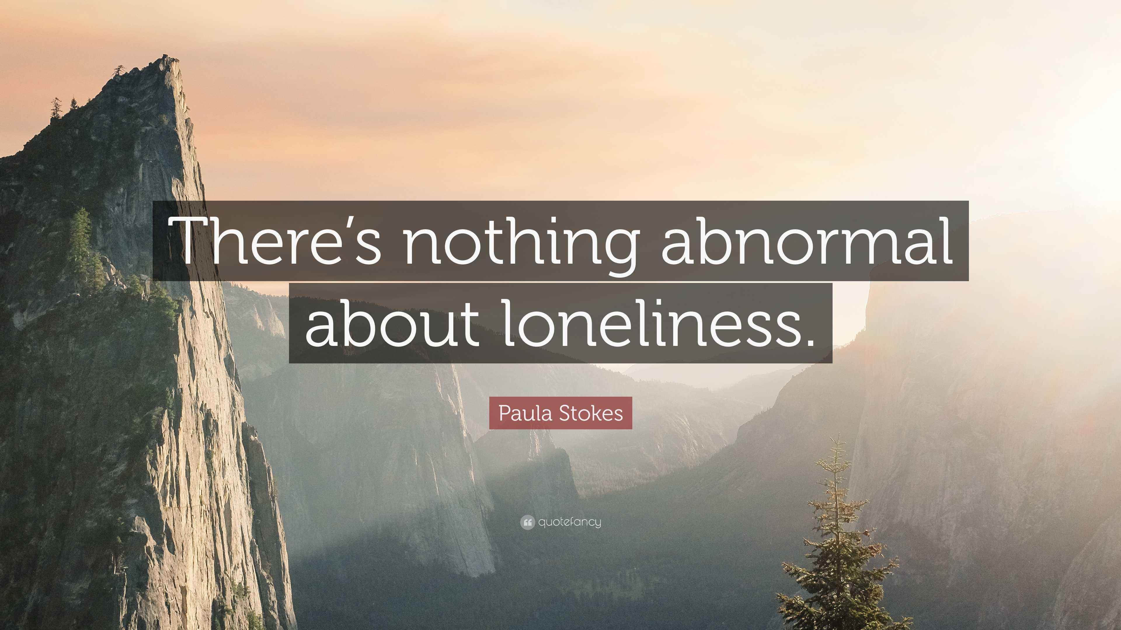 Paula Stokes Quote: “There’s nothing abnormal about loneliness.”