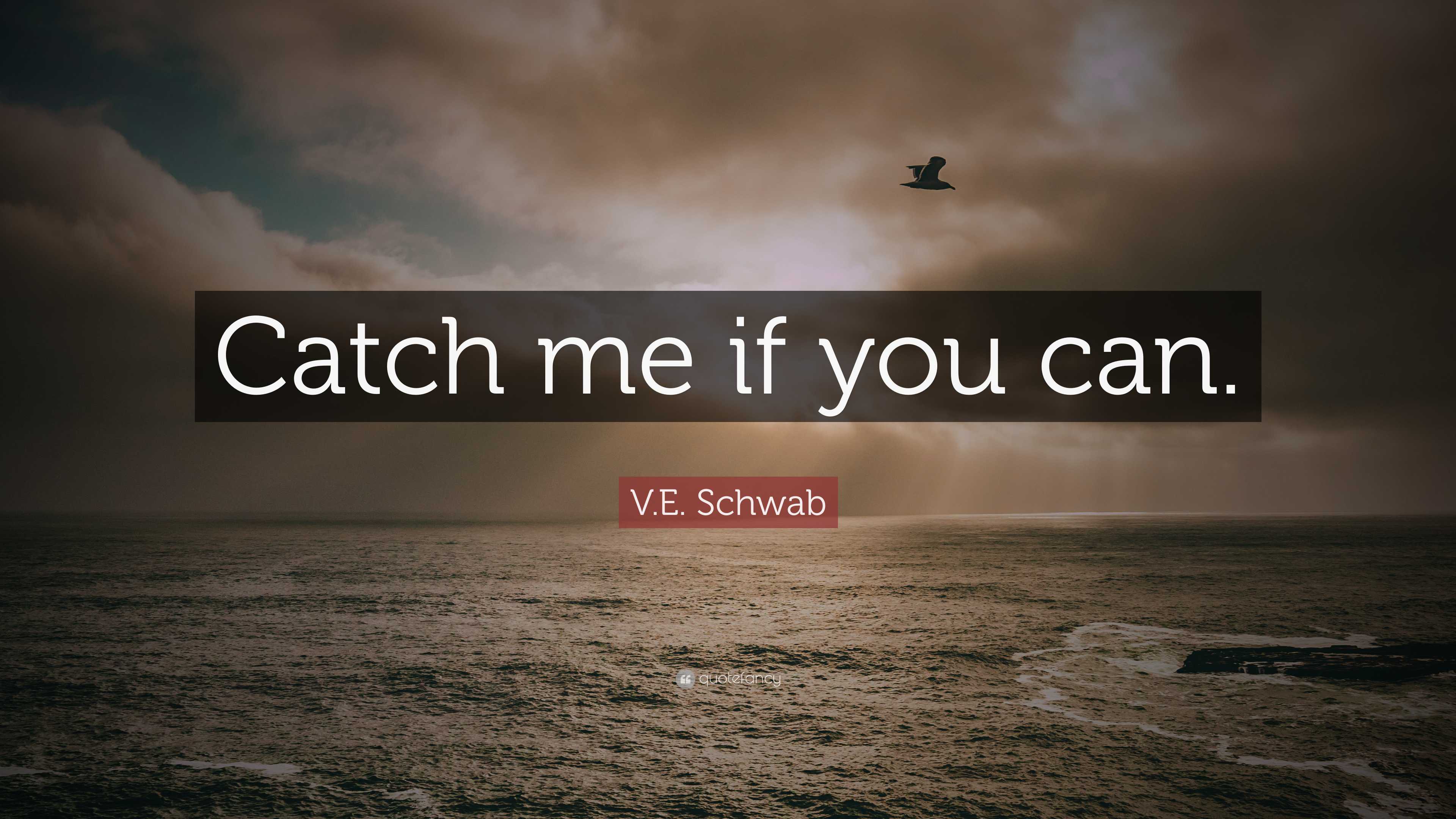 V.E. Schwab Quote: “Catch me if you can.”
