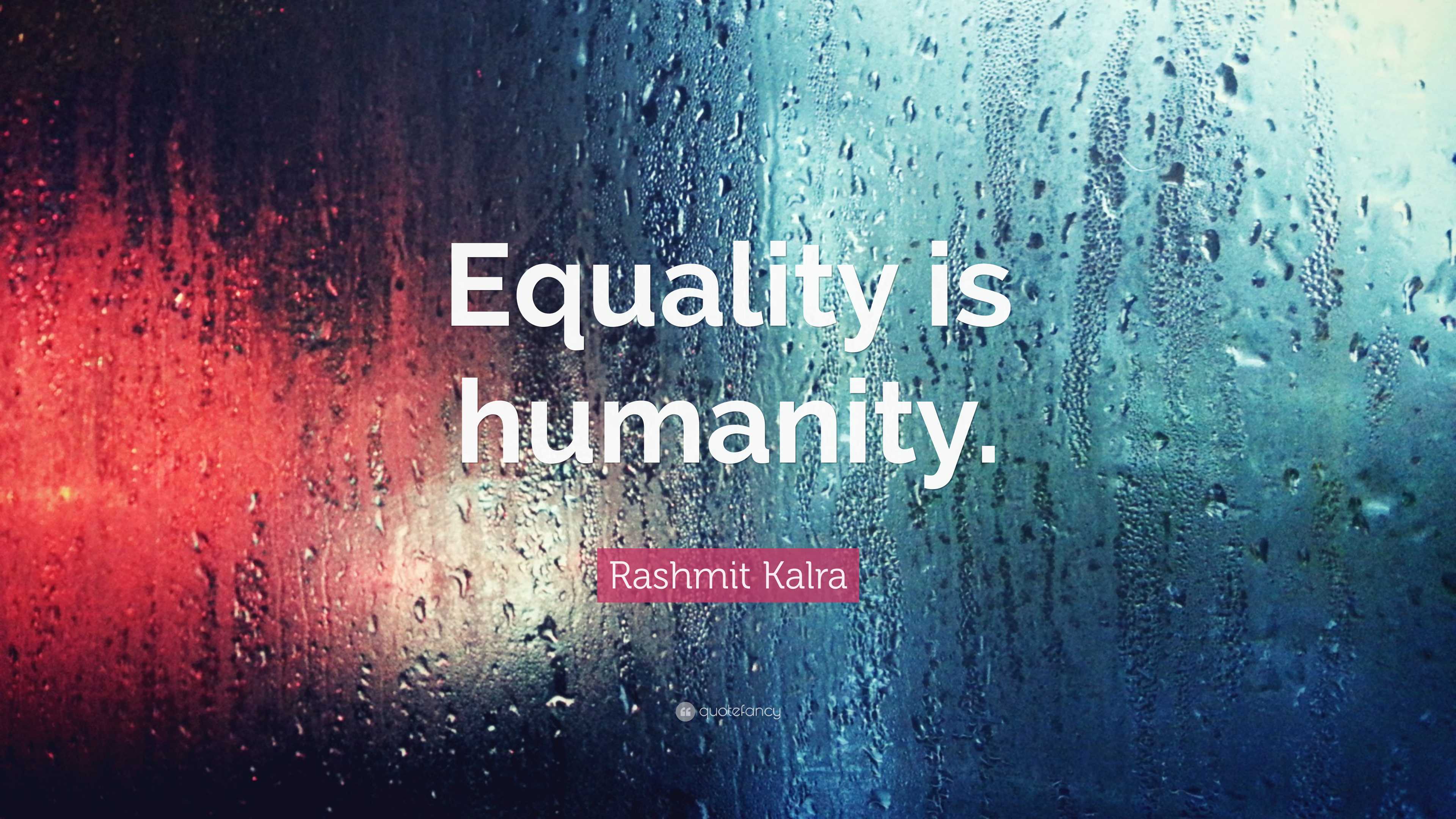 Rashmit Kalra Quote: “Equality is humanity.”