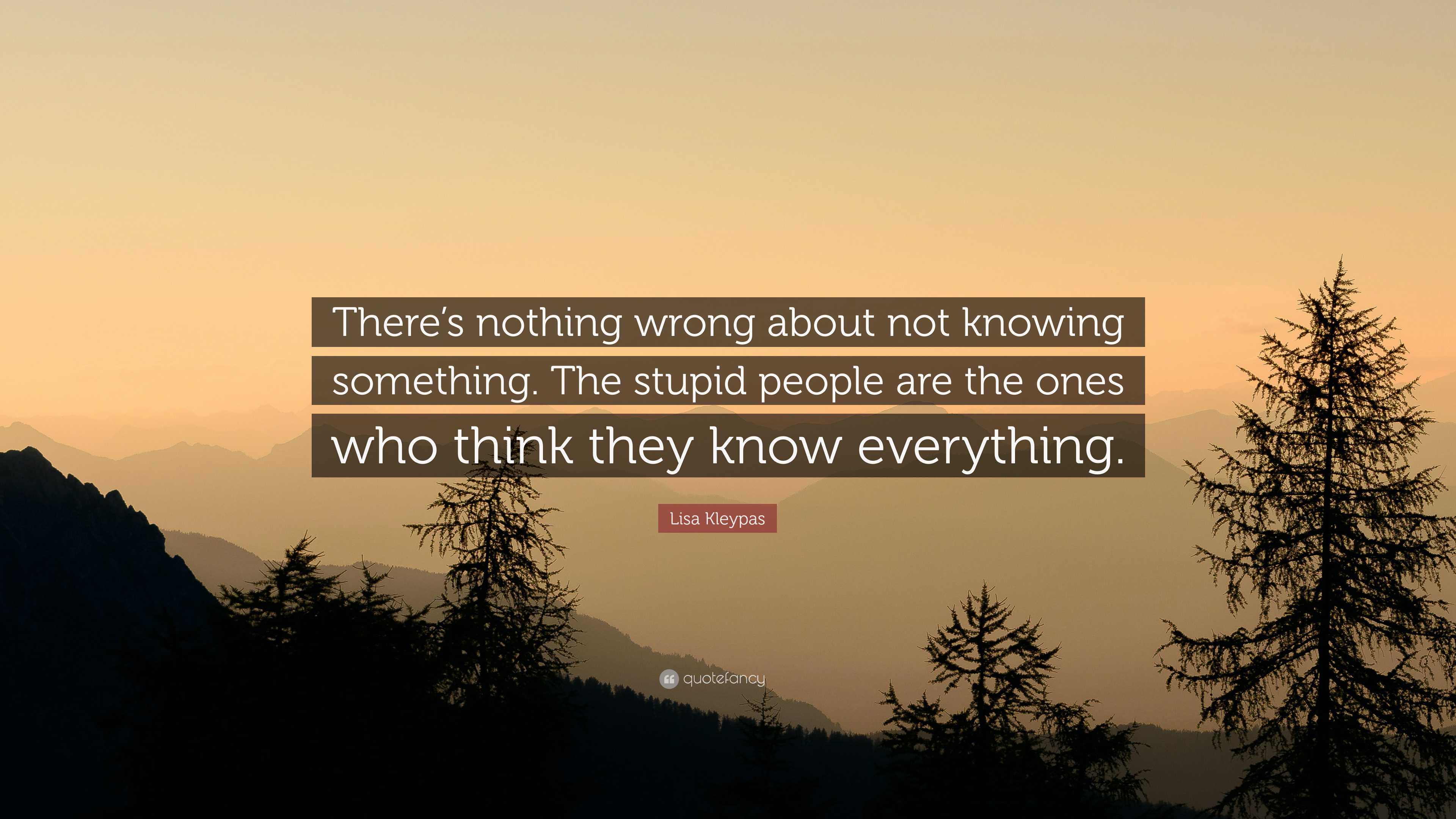 Lisa Kleypas Quote: “There’s nothing wrong about not knowing something ...