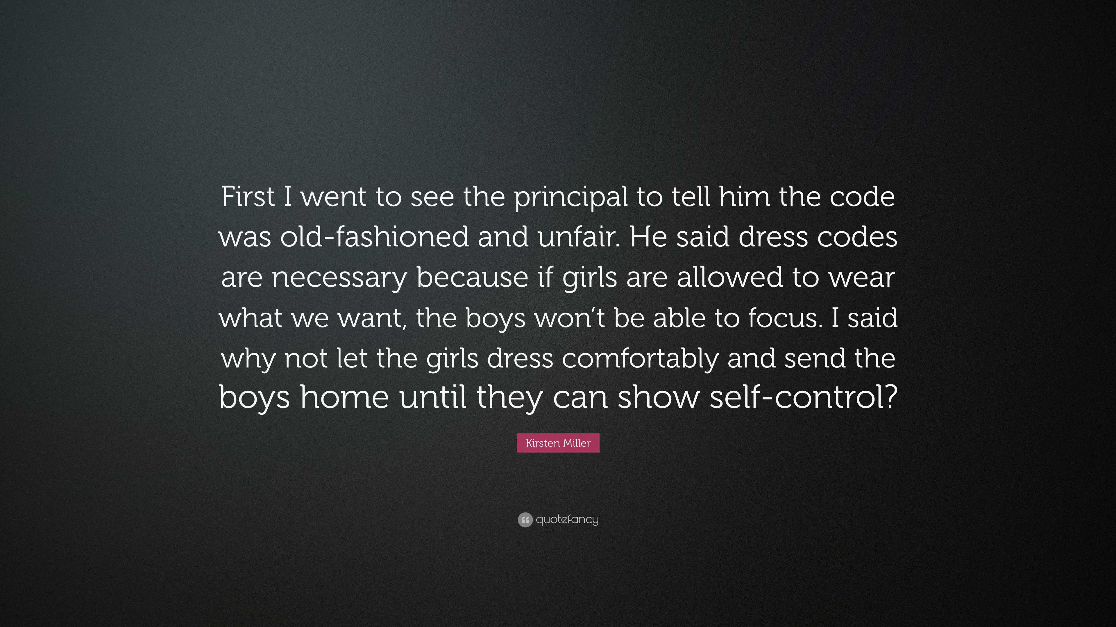 Kirsten Miller Quote: “First I went to see the principal to tell him ...