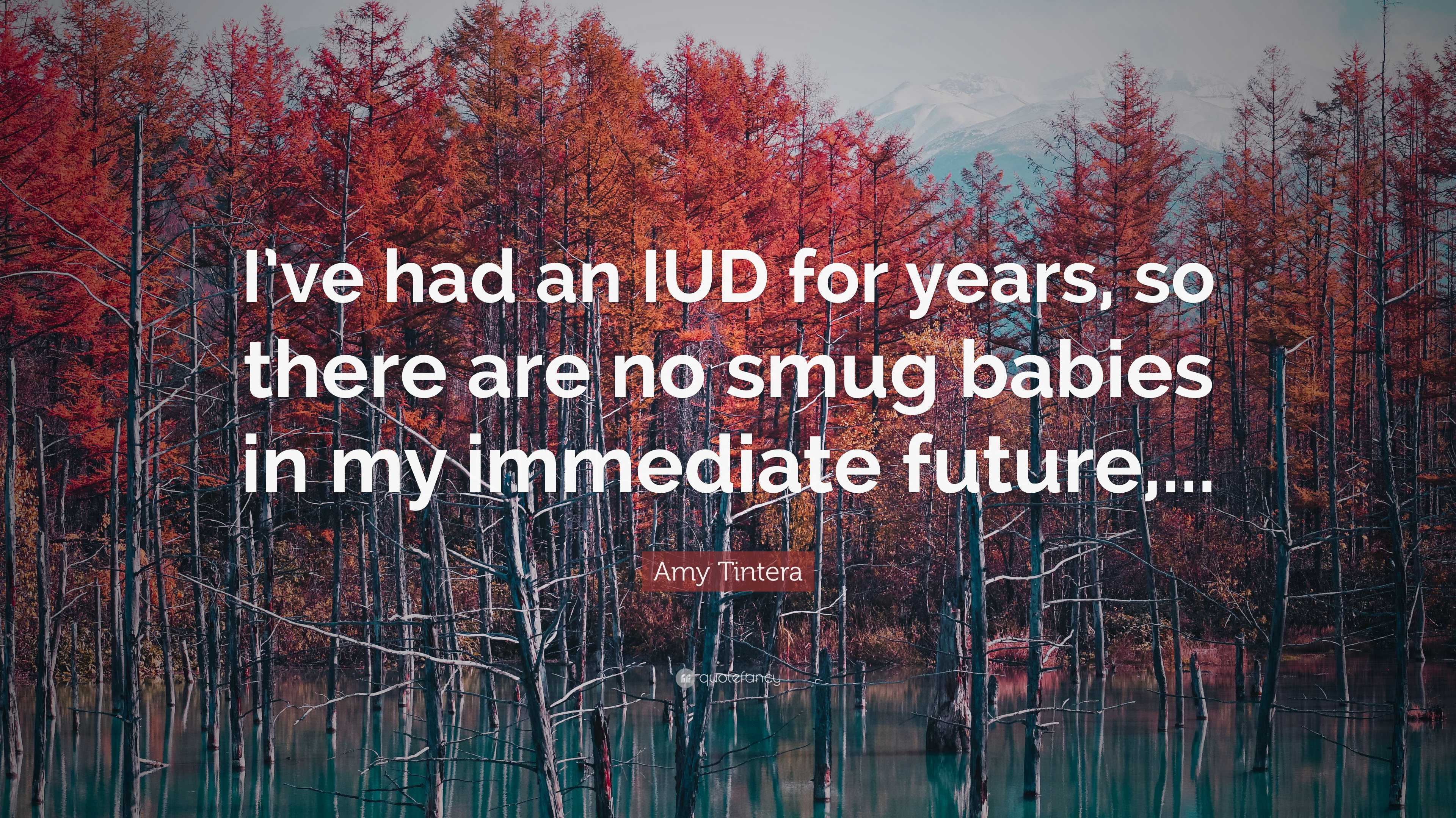 Amy Tintera Quote: “I’ve had an IUD for years, so there are no smug ...