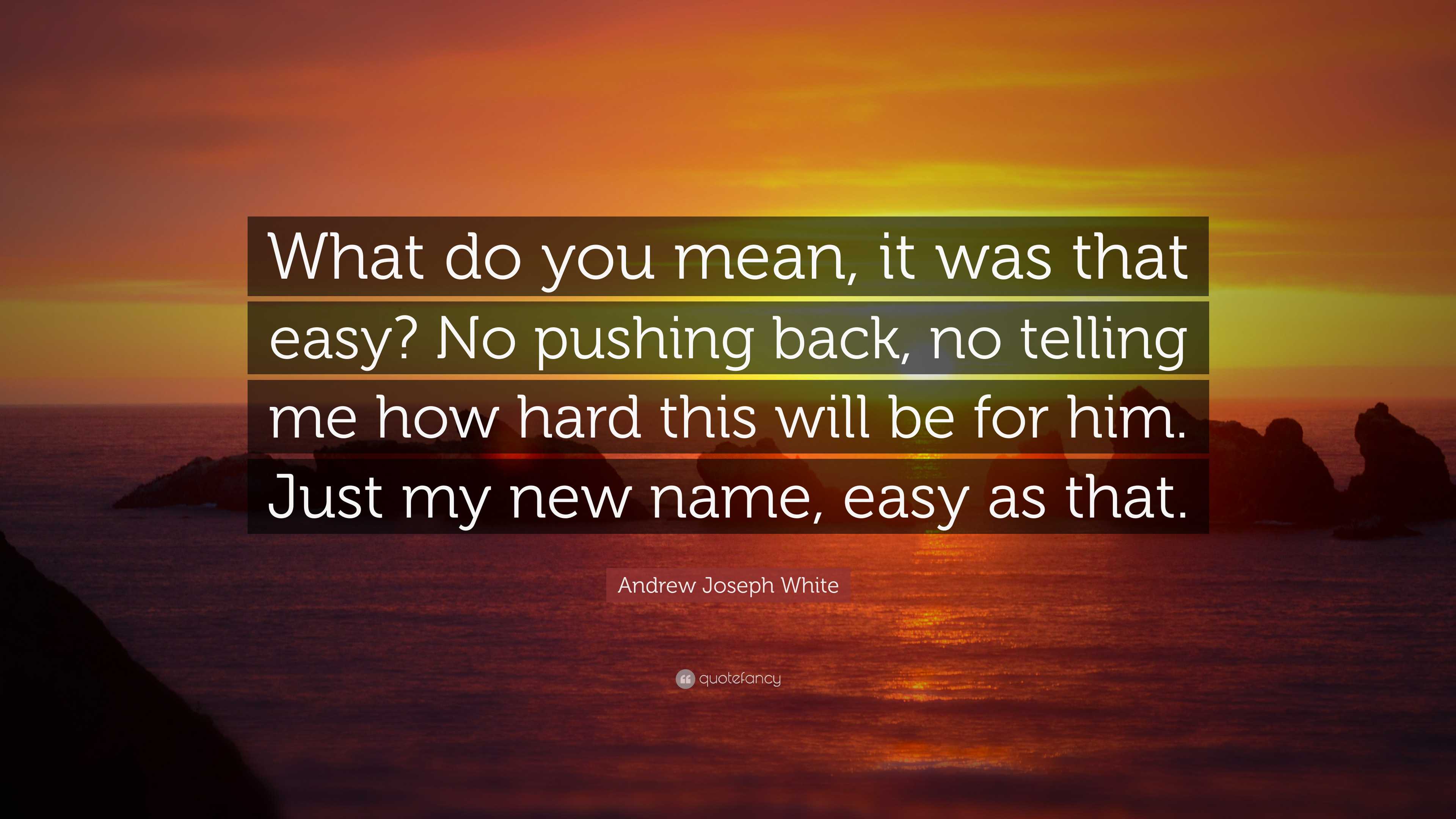 Andrew Joseph White Quote: “What do you mean, it was that easy? No ...