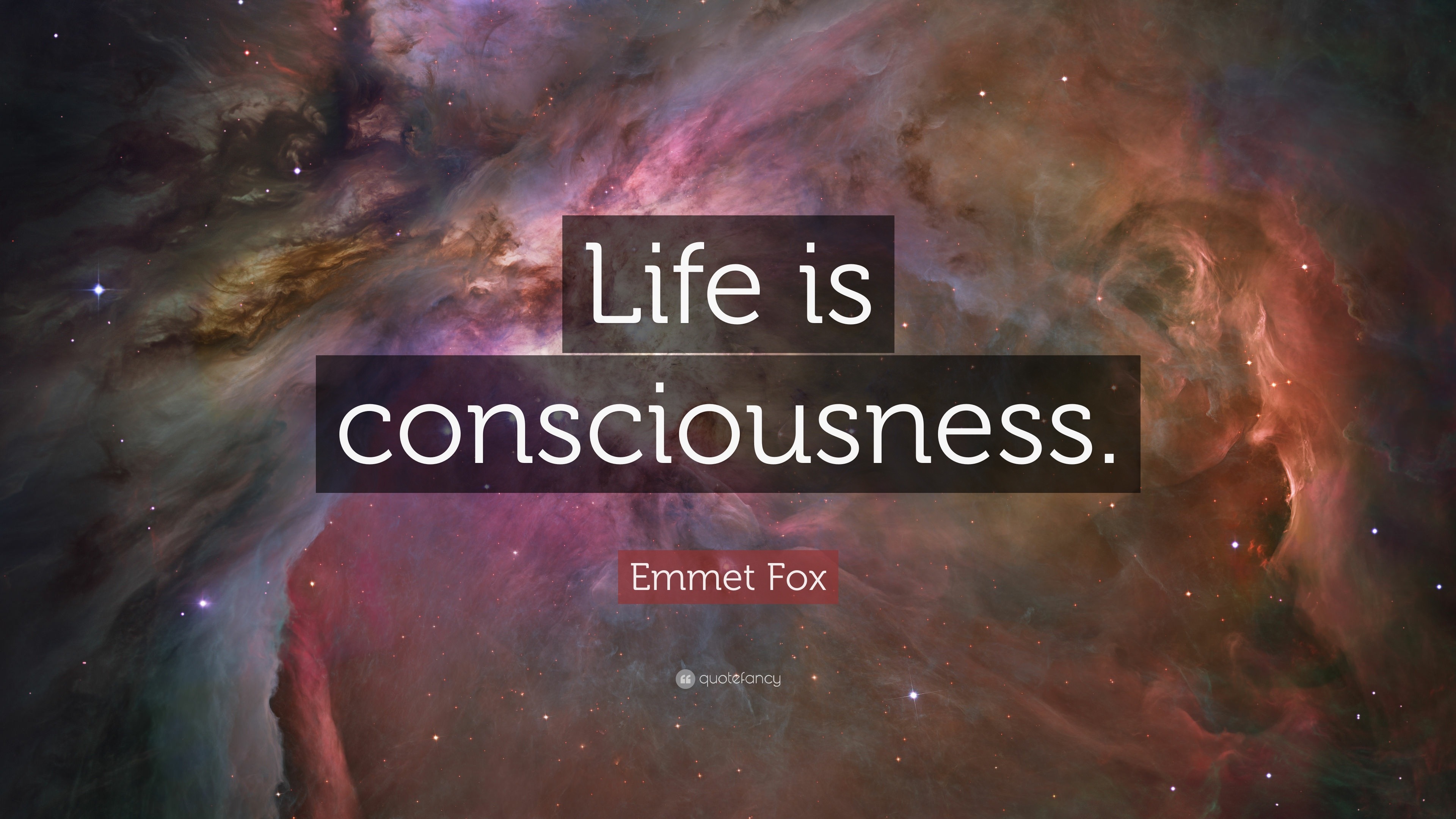 Emmet Fox Quote: “Life is consciousness.”