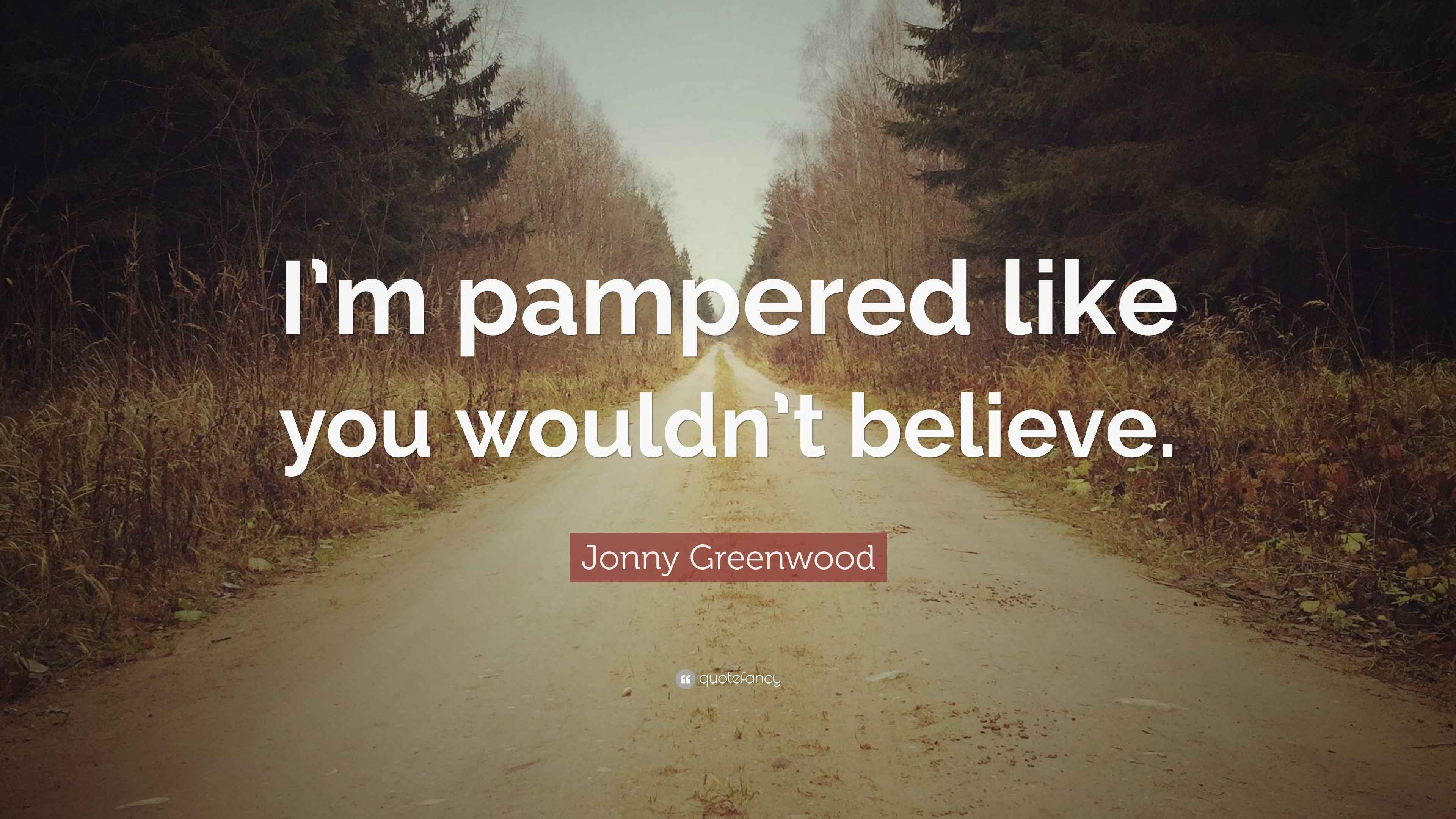 Jonny Greenwood Quote: “I’m pampered like you wouldn’t believe.”