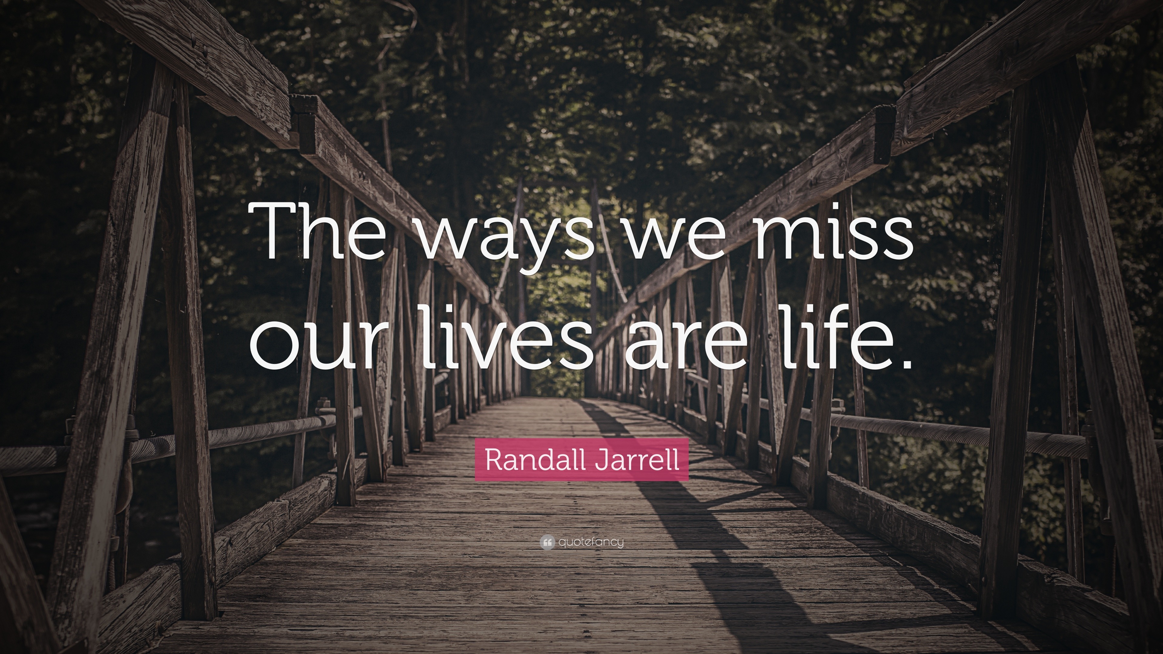 Randall Jarrell Quote: “The ways we miss our lives are life.”