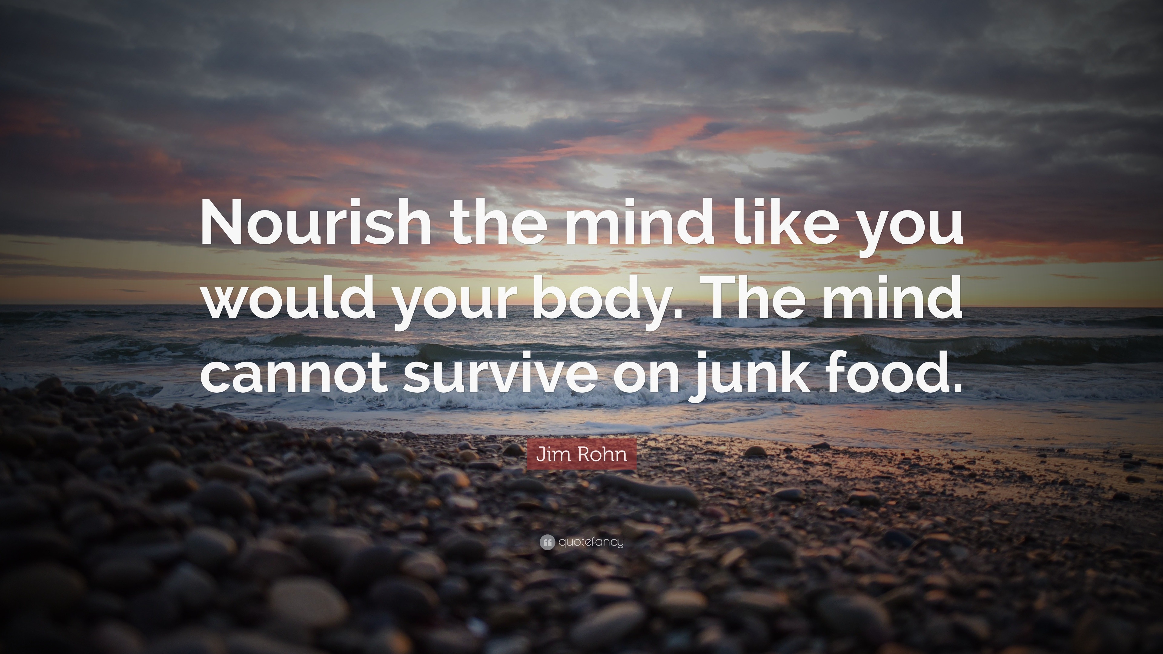 Jim Rohn Quote: “Nourish the mind like you would your body. The mind ...