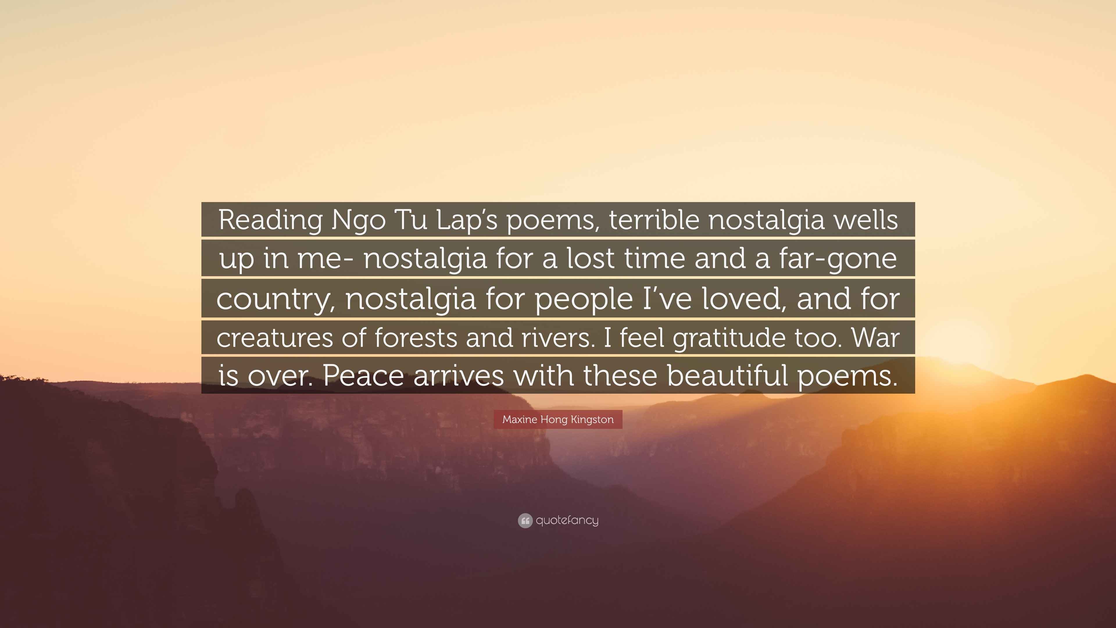 Maxine Hong Kingston Quote: “Reading Ngo Tu Lap’s poems, terrible ...
