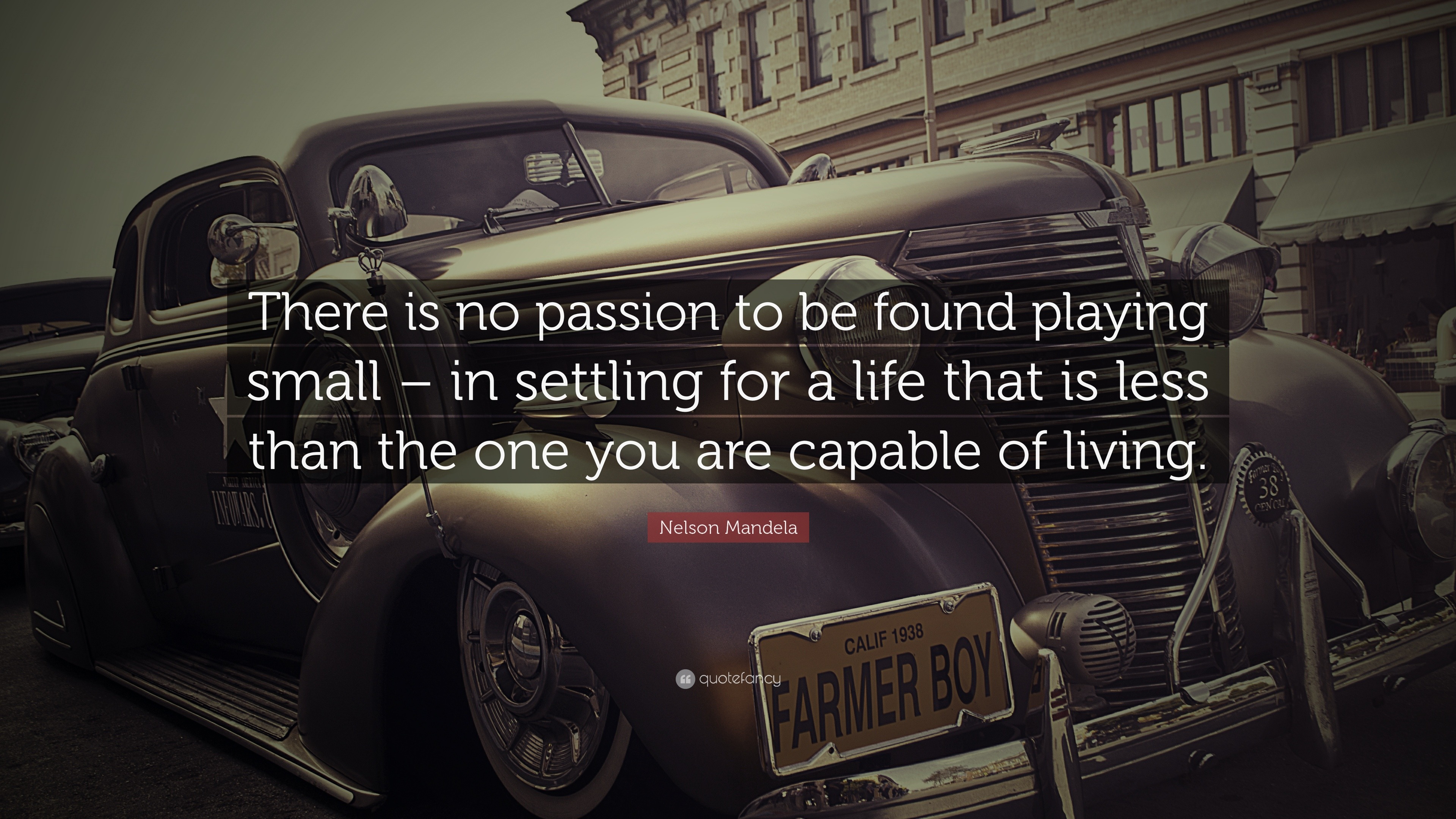 Nelson Mandela Quote: “There is no passion to be found playing small ...