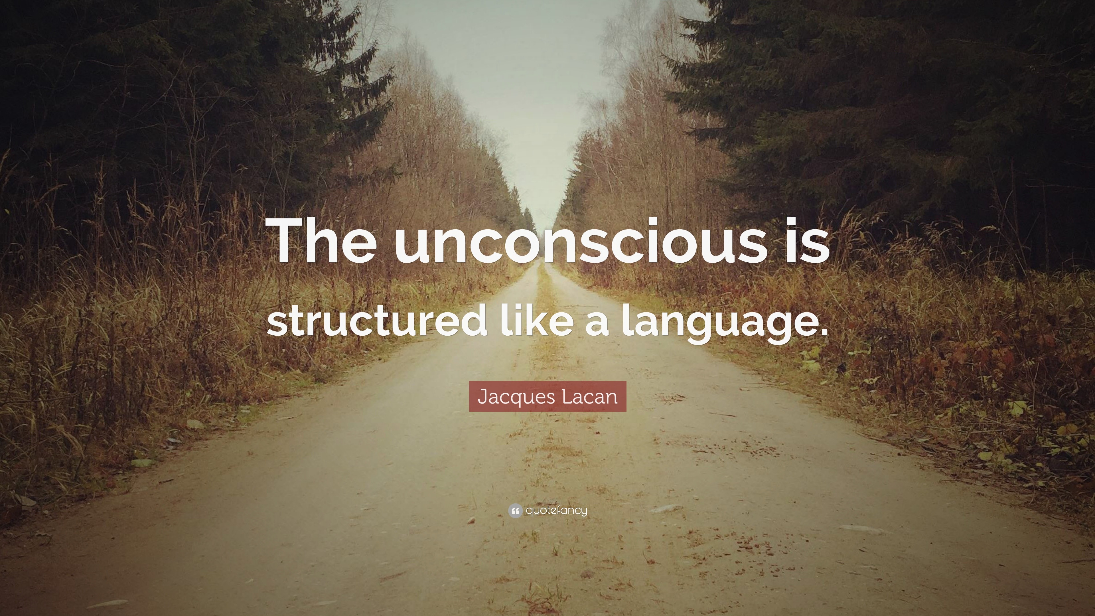 Jacques Lacan Quote: “The unconscious is structured like a language.”