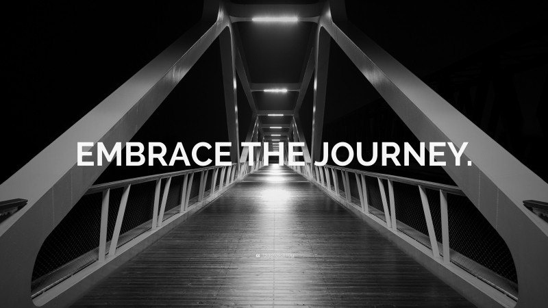 “EMBRACE THE JOURNEY.” Wallpaper by QuoteFancy